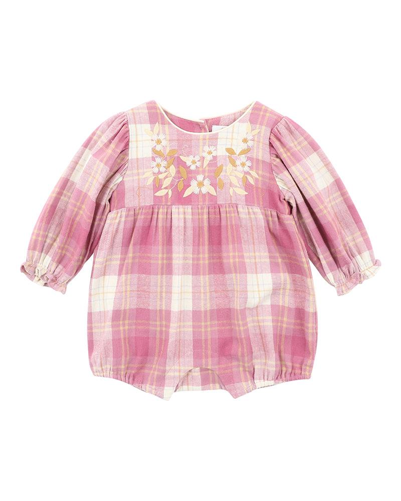 TUTU TIGERS CHECK EMBROIDERED ROMPER – Minihaha