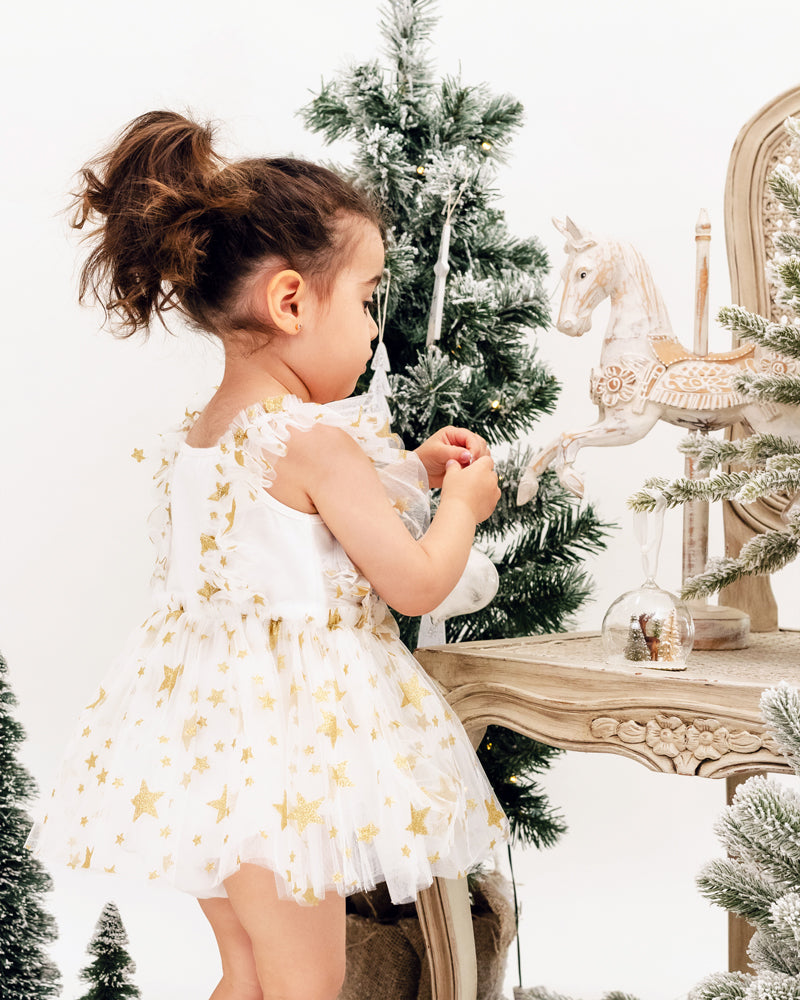 PARTY GLITTER STAR OVERLAY DRESS – Minihaha