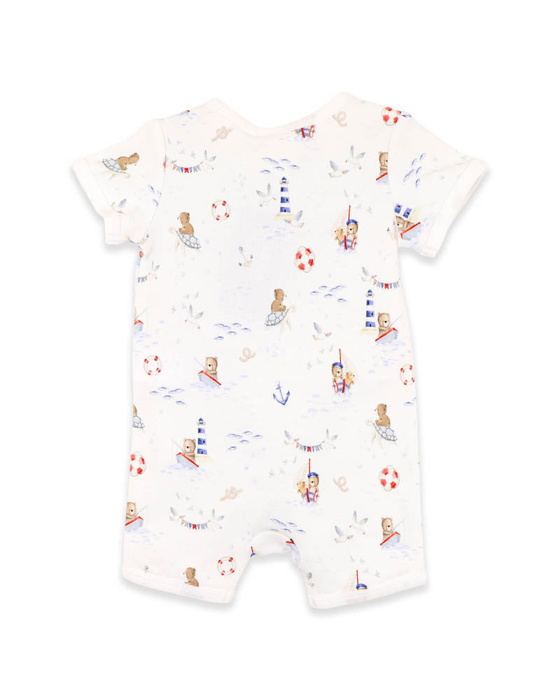 AXEL PRINT ORGANIC SS ZIP ROMPER – Minihaha