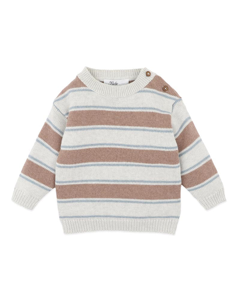 ALVIN STRIPE ORGANIC KNITTED JUMPER – Minihaha