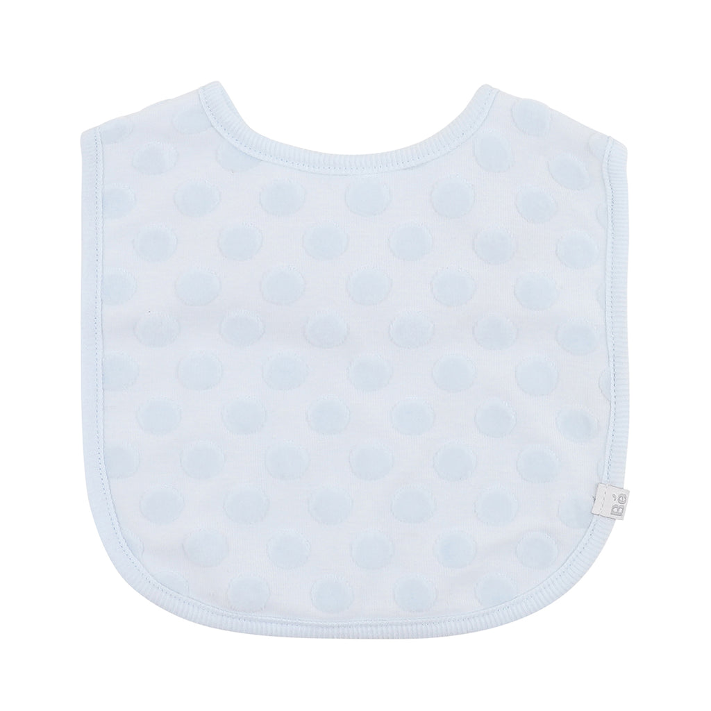 BLUE SPOT LAYETTE REVERSIBLE VELCRO BIB – Minihaha