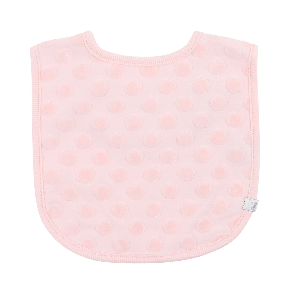 PINK SPOT LAYETTE REVERSIBLE VELCRO BIB – Minihaha