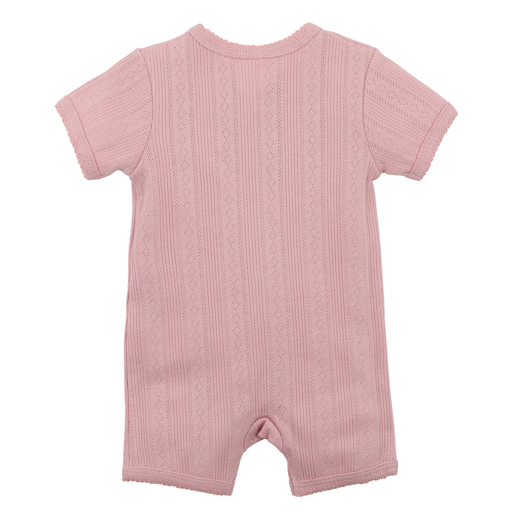 DUSKY PINK POINTELLE SS ROMPER – Minihaha