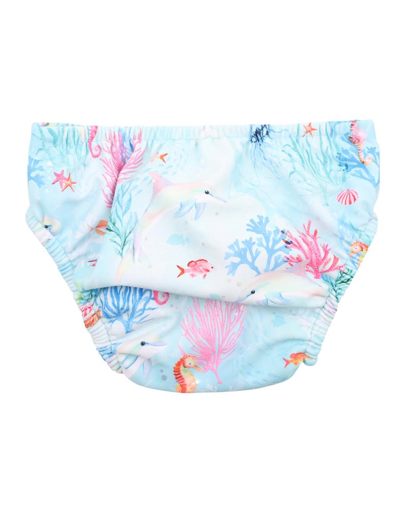 Malia Aqua Nappy - Buy Malia Print Aqua Nappy for Baby Now – Minihaha